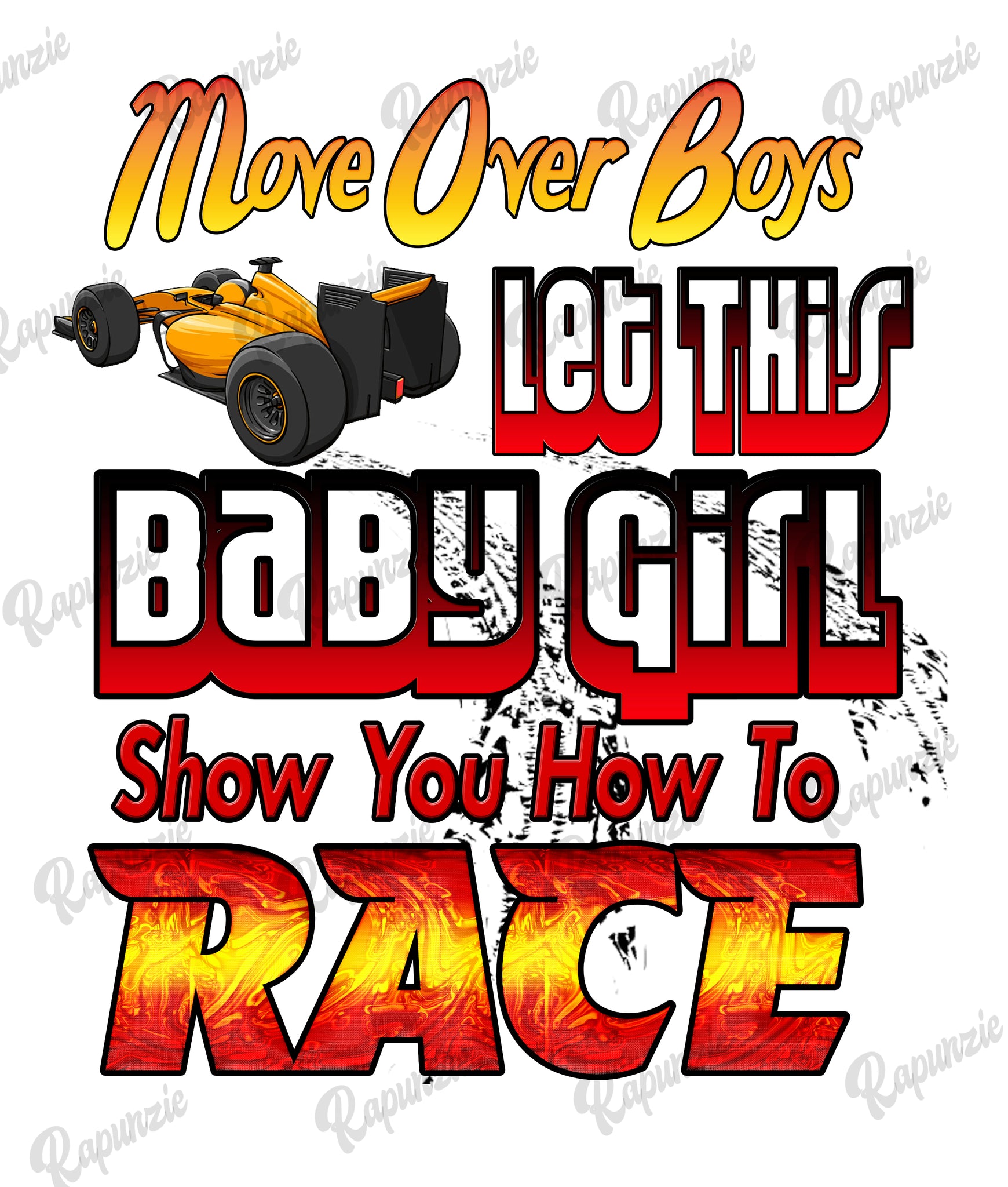 Baby Bodysuit - Let This Baby Girl Show You How To Race | Rapunzie