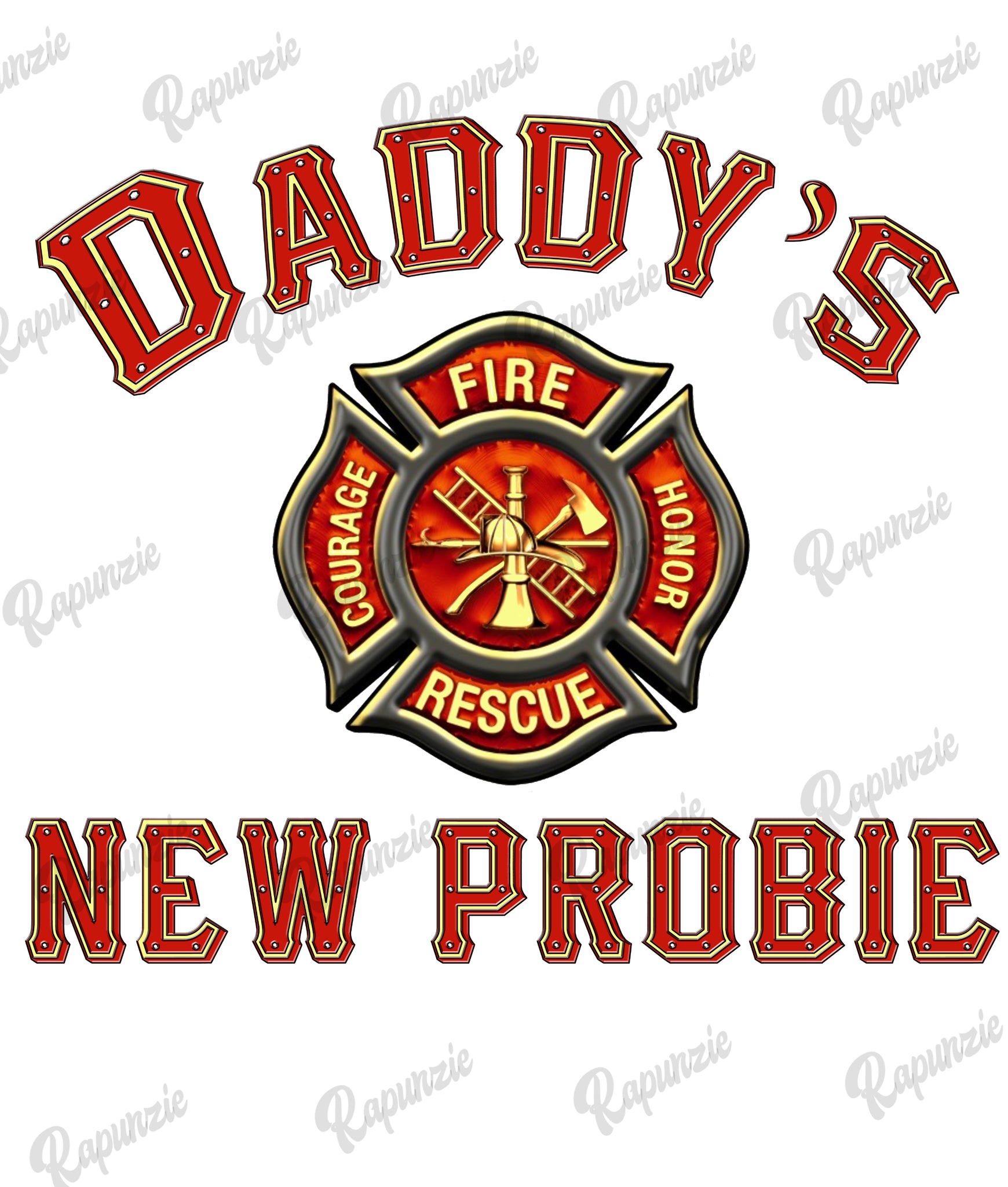 Baby Bodysuit - Daddy's New Probie Firefighter | Rapunzie